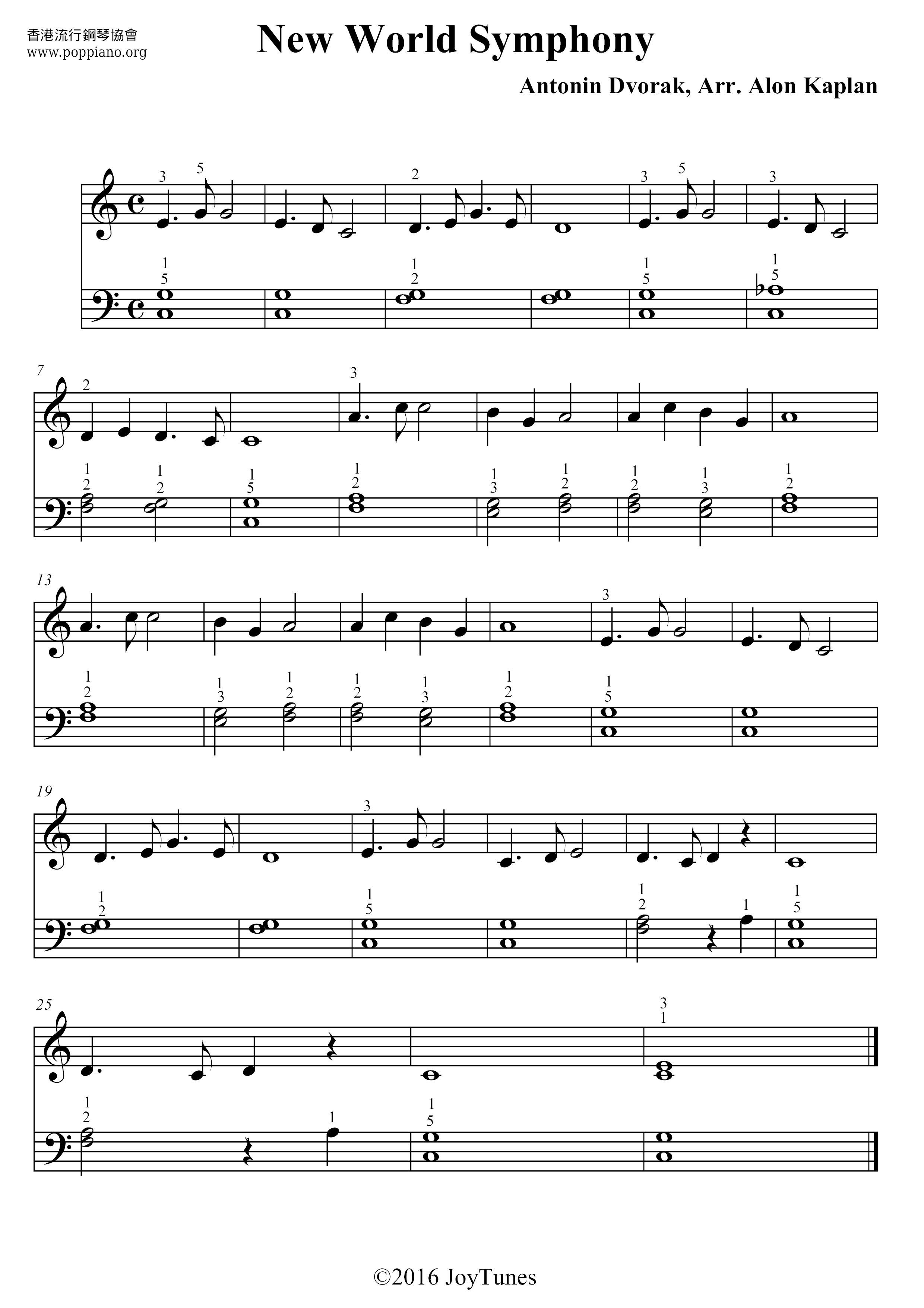 Dvorak-Symphony No.9 From The New World 2nd Mvt Sheet Music pdf, - Free Score Download ★