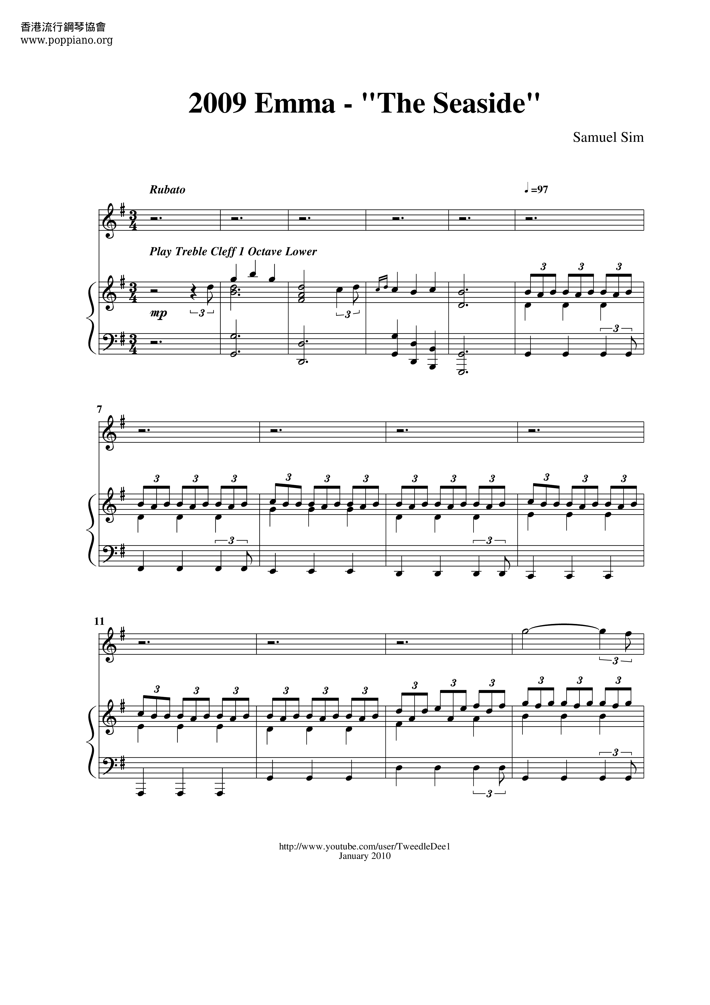 Samuel Sim-The Seaside Sheet Music pdf, - Free Score Download ★