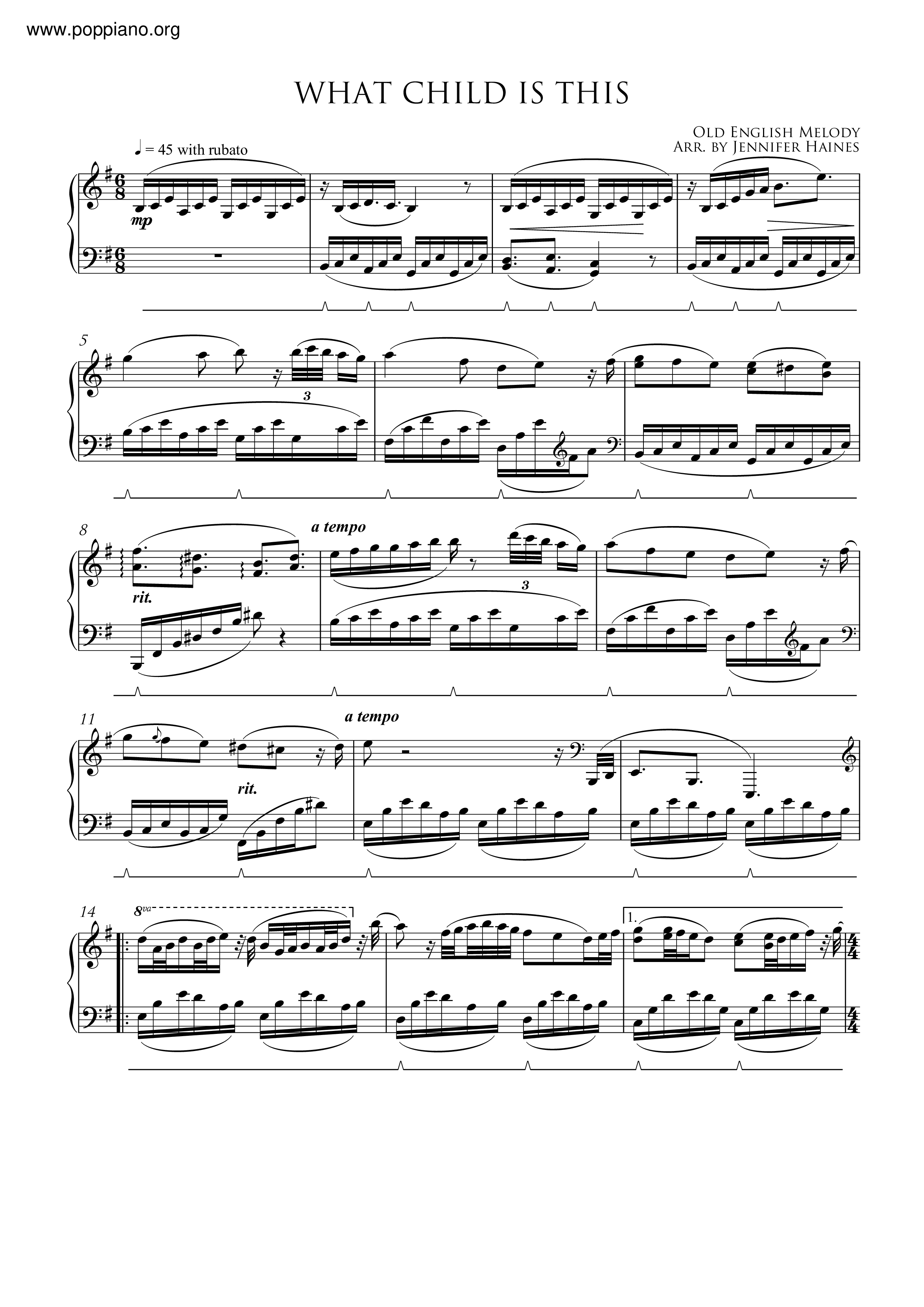 Christmas-What Child Is This? Sheet Music pdf, - Free Score Download ★
