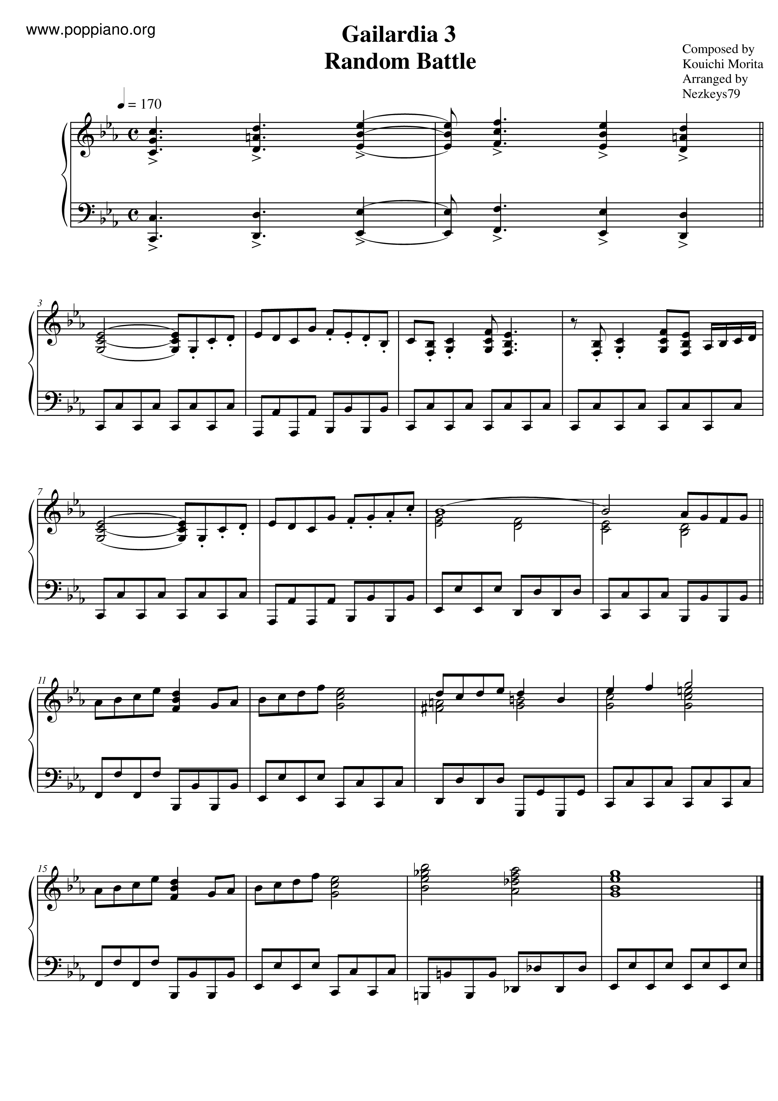 Gailardia 3-Random Battle Sheet Music pdf, - Free Score Download ★