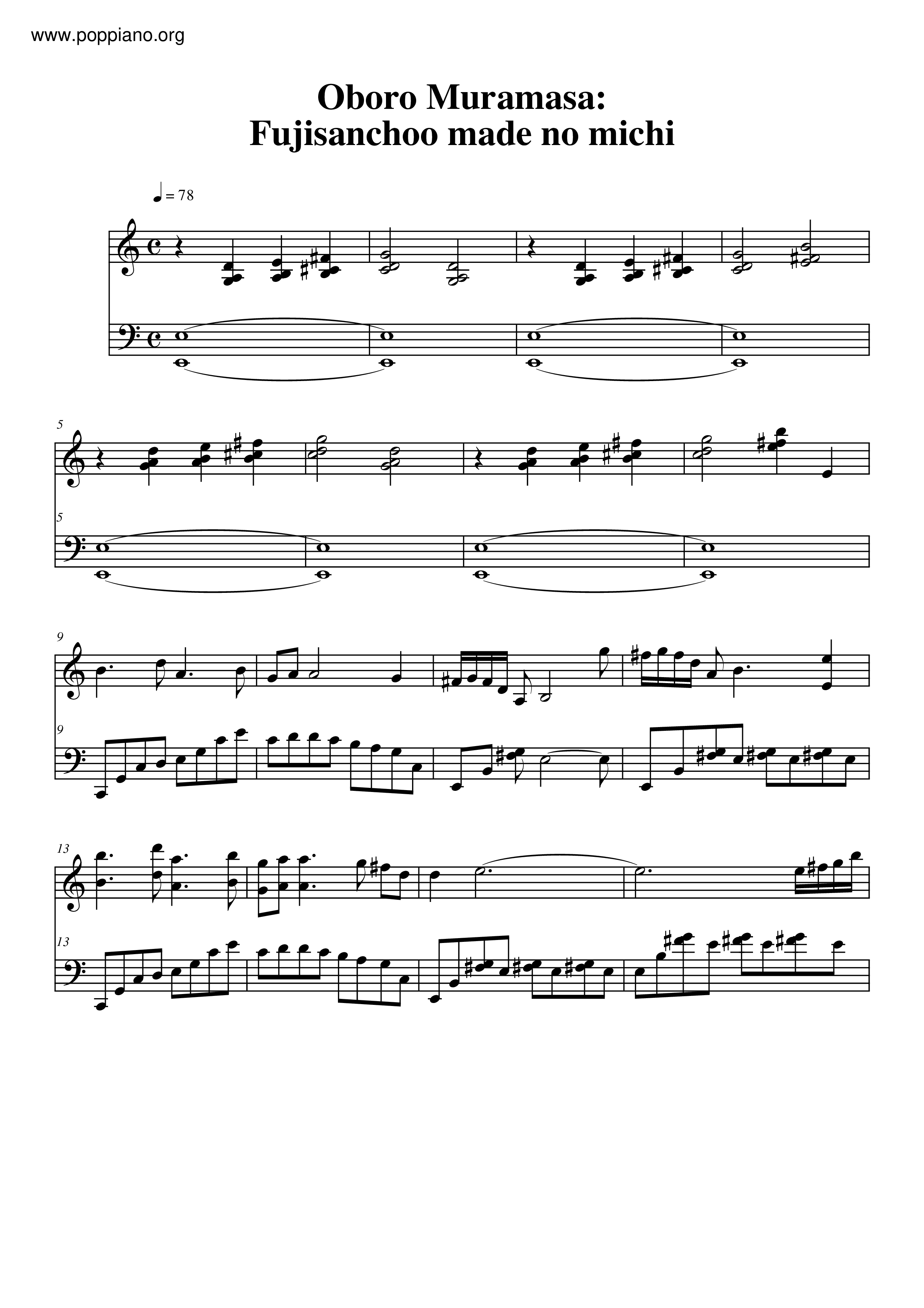 Muramasa: The Demon Blade-Way To Mt.fuji Sheet Music pdf, - Free Score ...