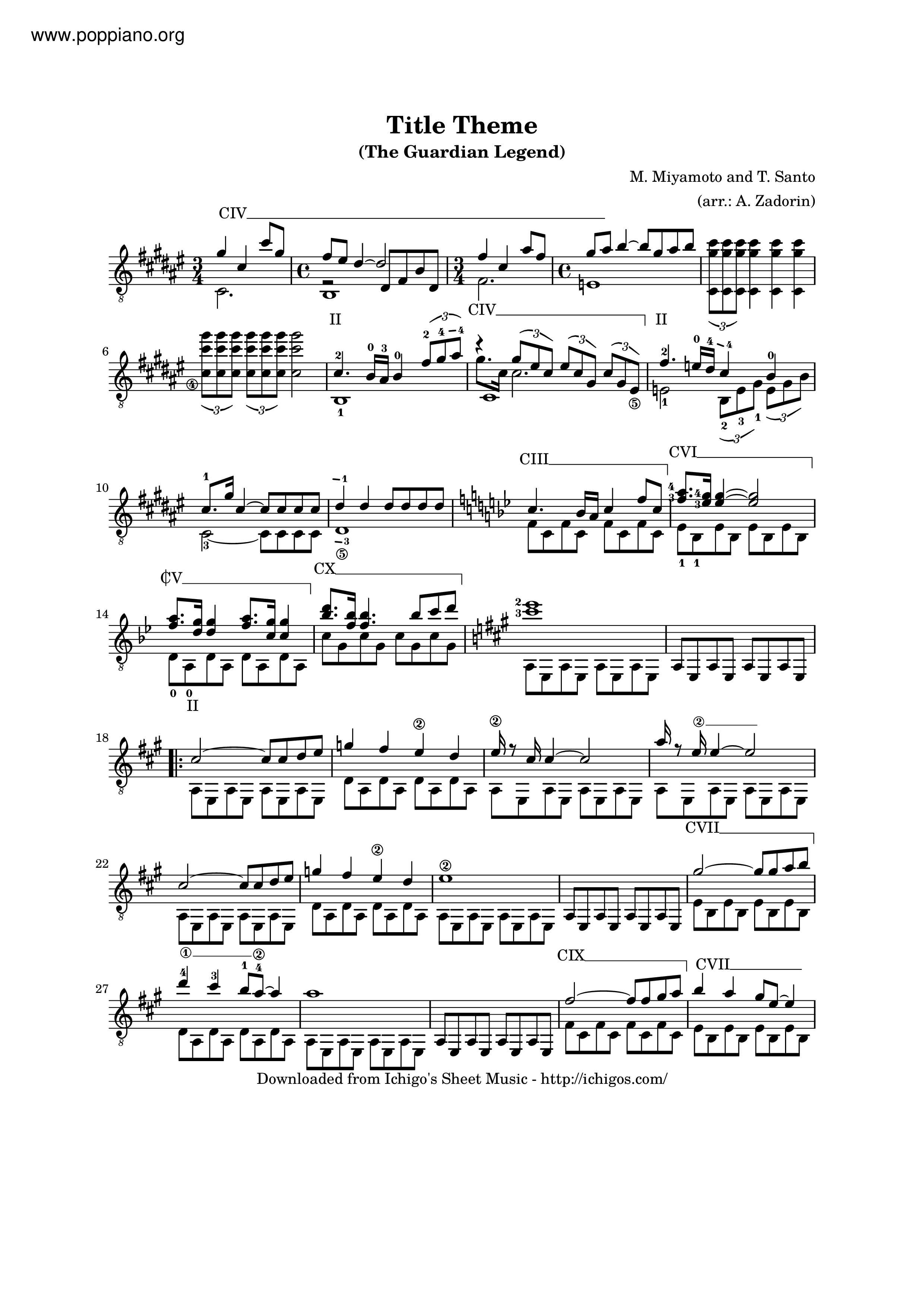 ★The Guardian Legend - Title Theme ピアノ譜pdf- 香港ポップピアノ協会 無料PDF楽譜ダウンロード ...