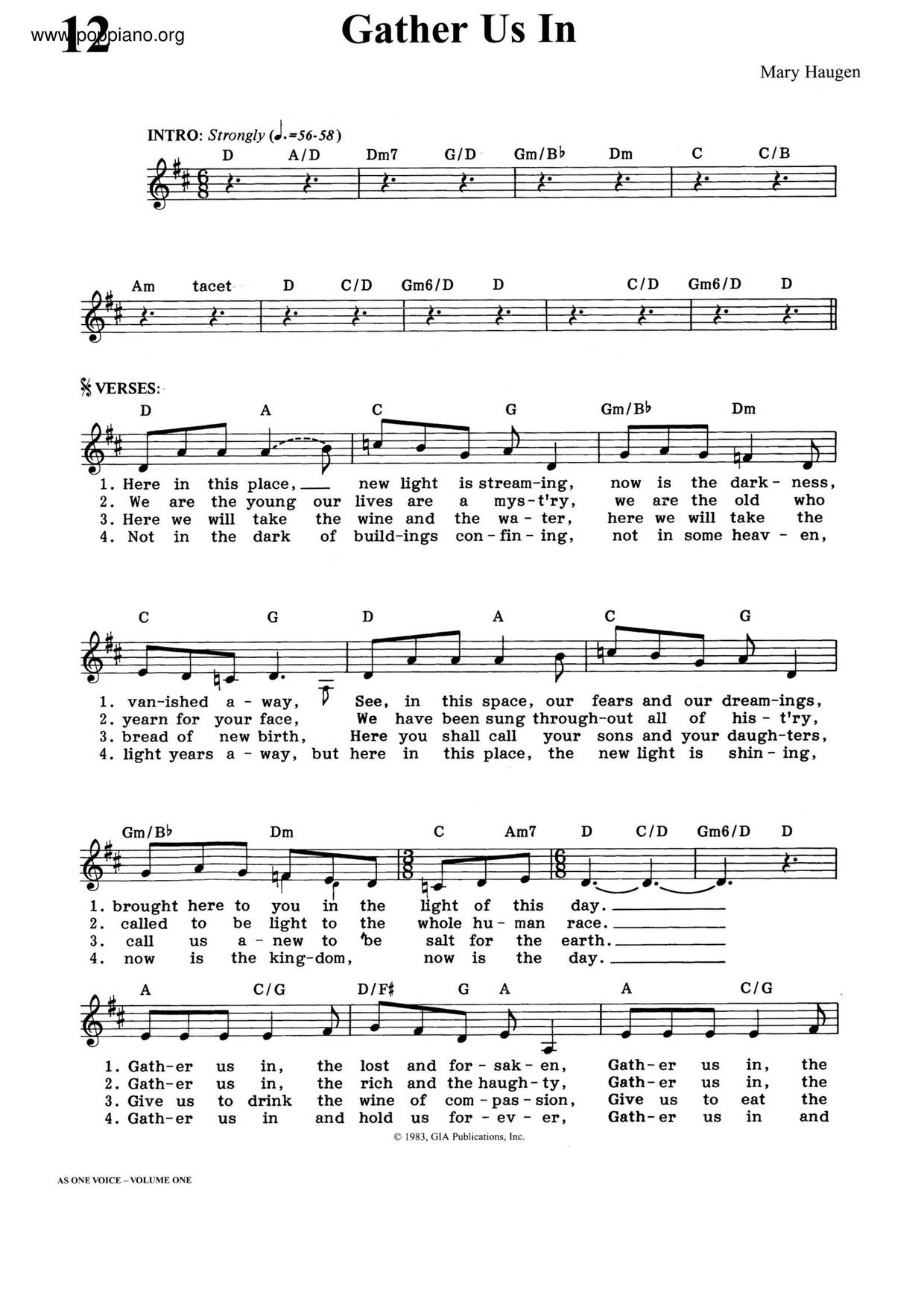 Spiritual-Gather Us In Sheet Music pdf, - Free Score Download ★