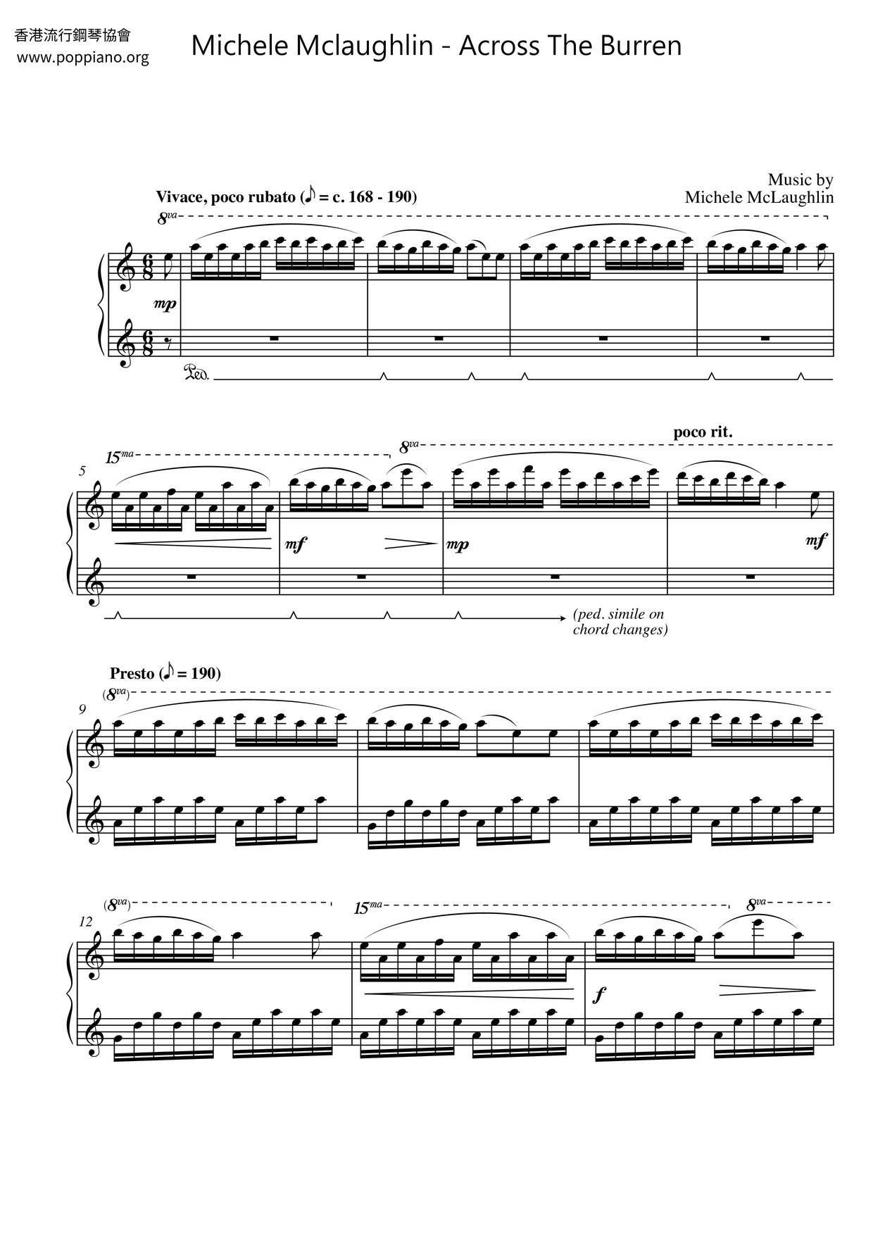 Michele Mclaughlin-Across The Burren Sheet Music pdf, - Free Score Download ★