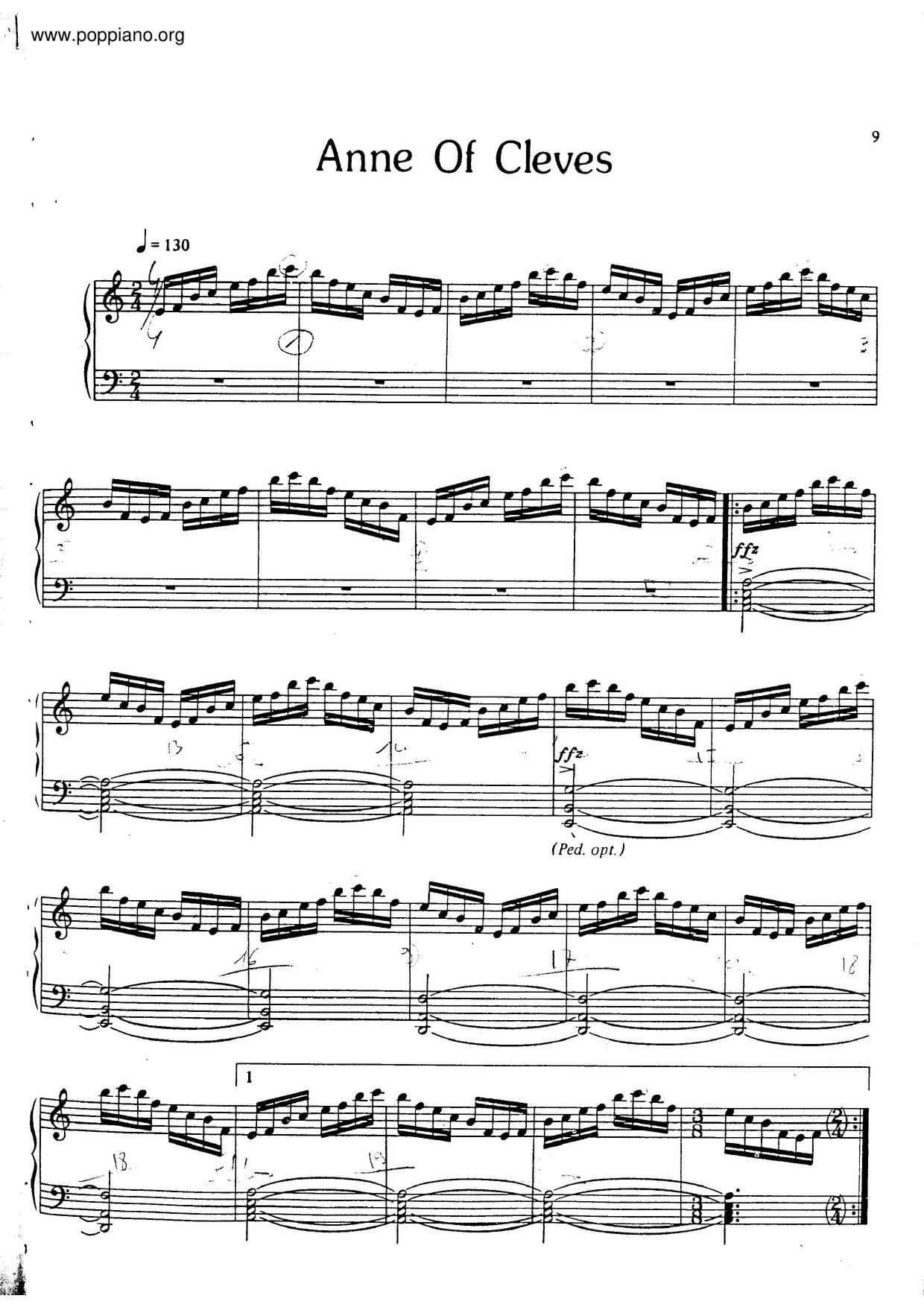 Rick Wakeman-Anne Of Cleves Sheet Music pdf, -アン・オブ・クレーブス 악보 - Free ...