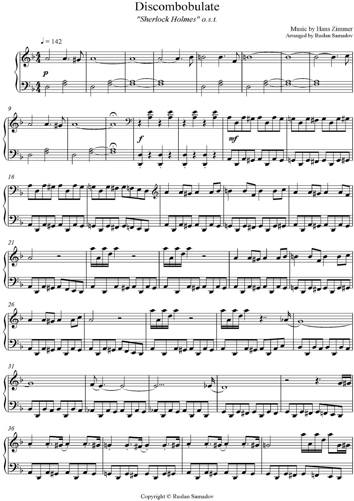 Ruslan Samadov-Discombobulate Sheet Music pdf, - Free Score Download ★
