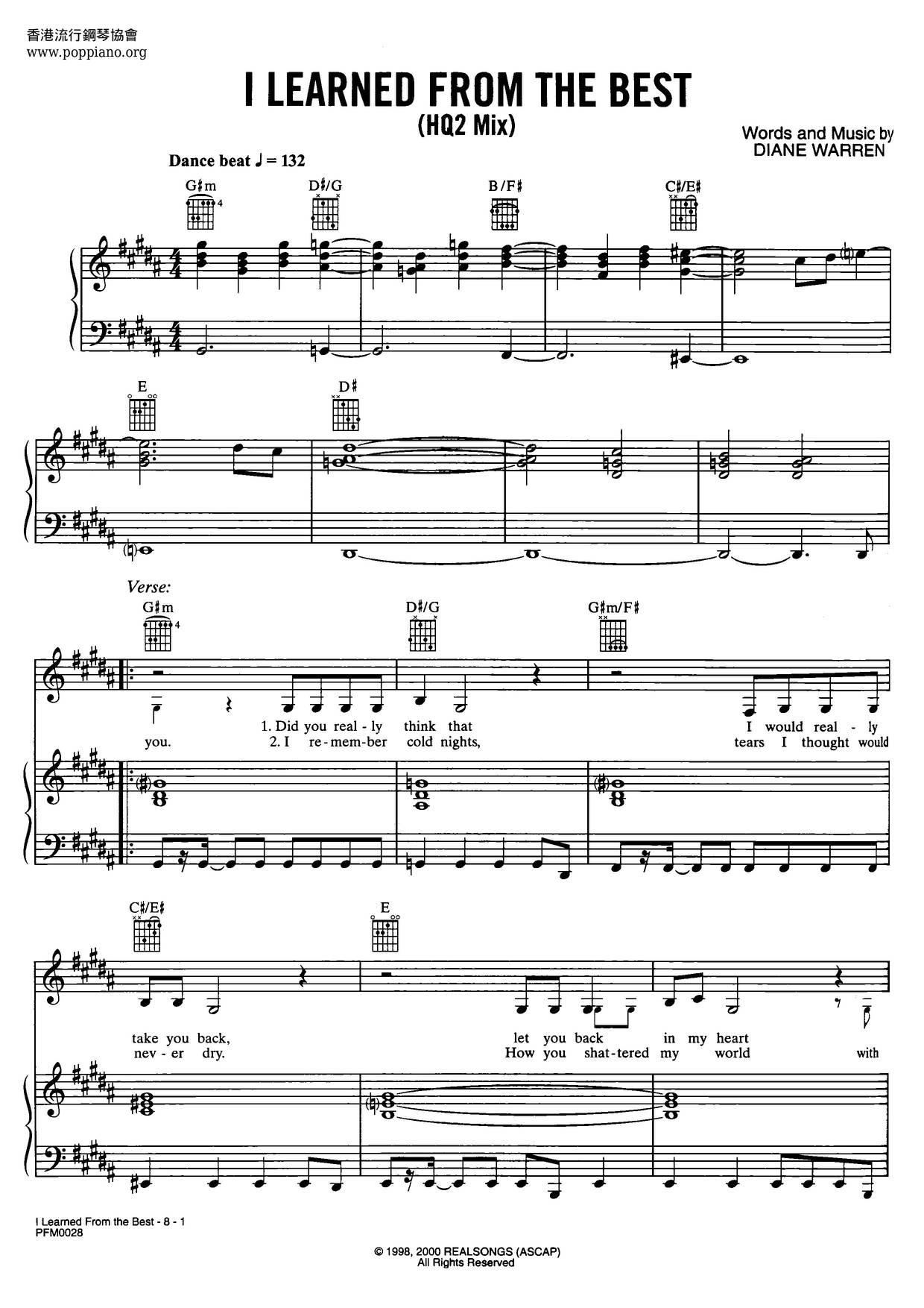 Whitney Houston I Learned From The Best Sheet Music Pdf Free Score Whitney Houston I Learned From The Best Sheet Music Pdf Free Score