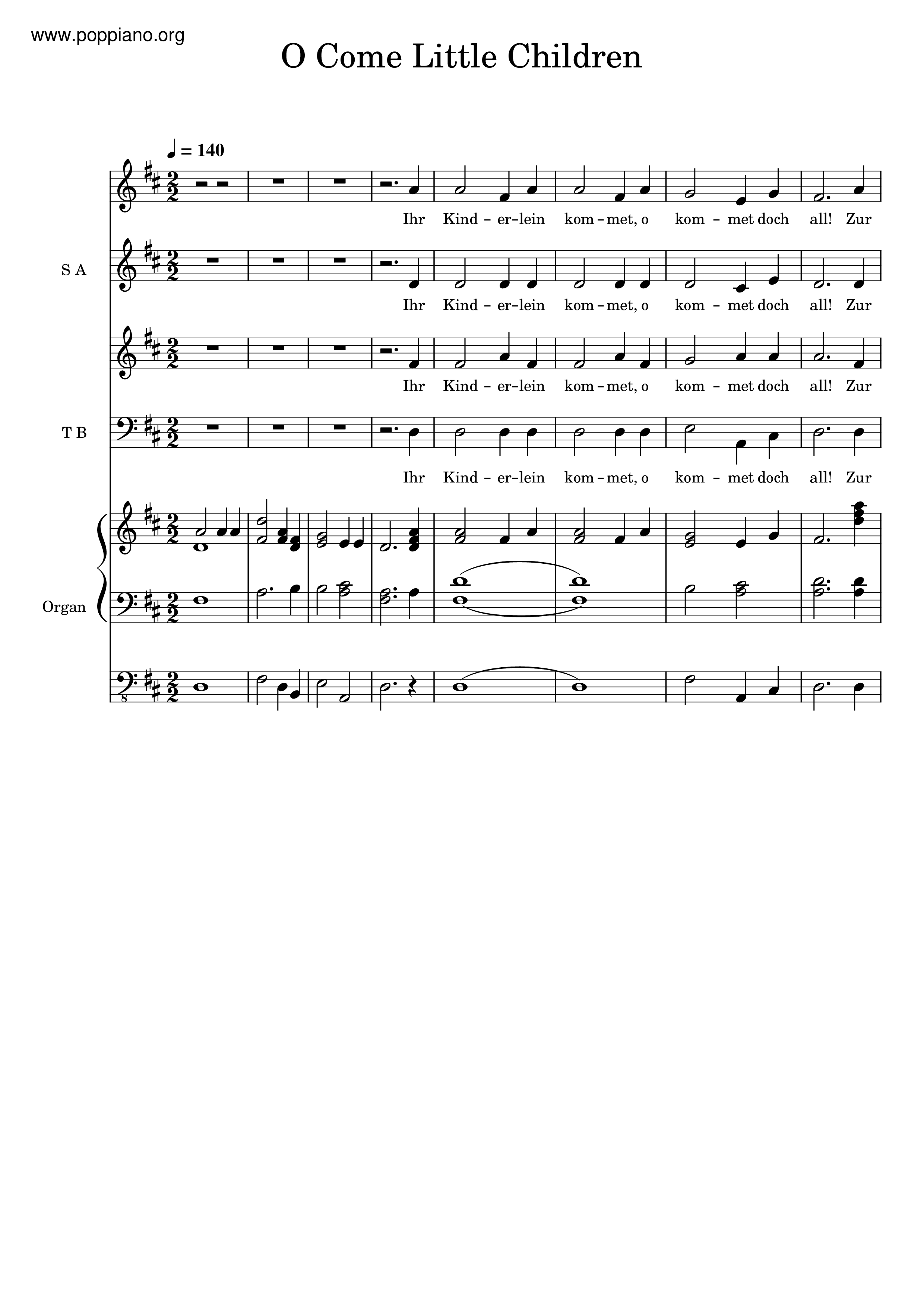 Spiritual-O Come Little Children Sheet Music pdf, - Free Score Download ★