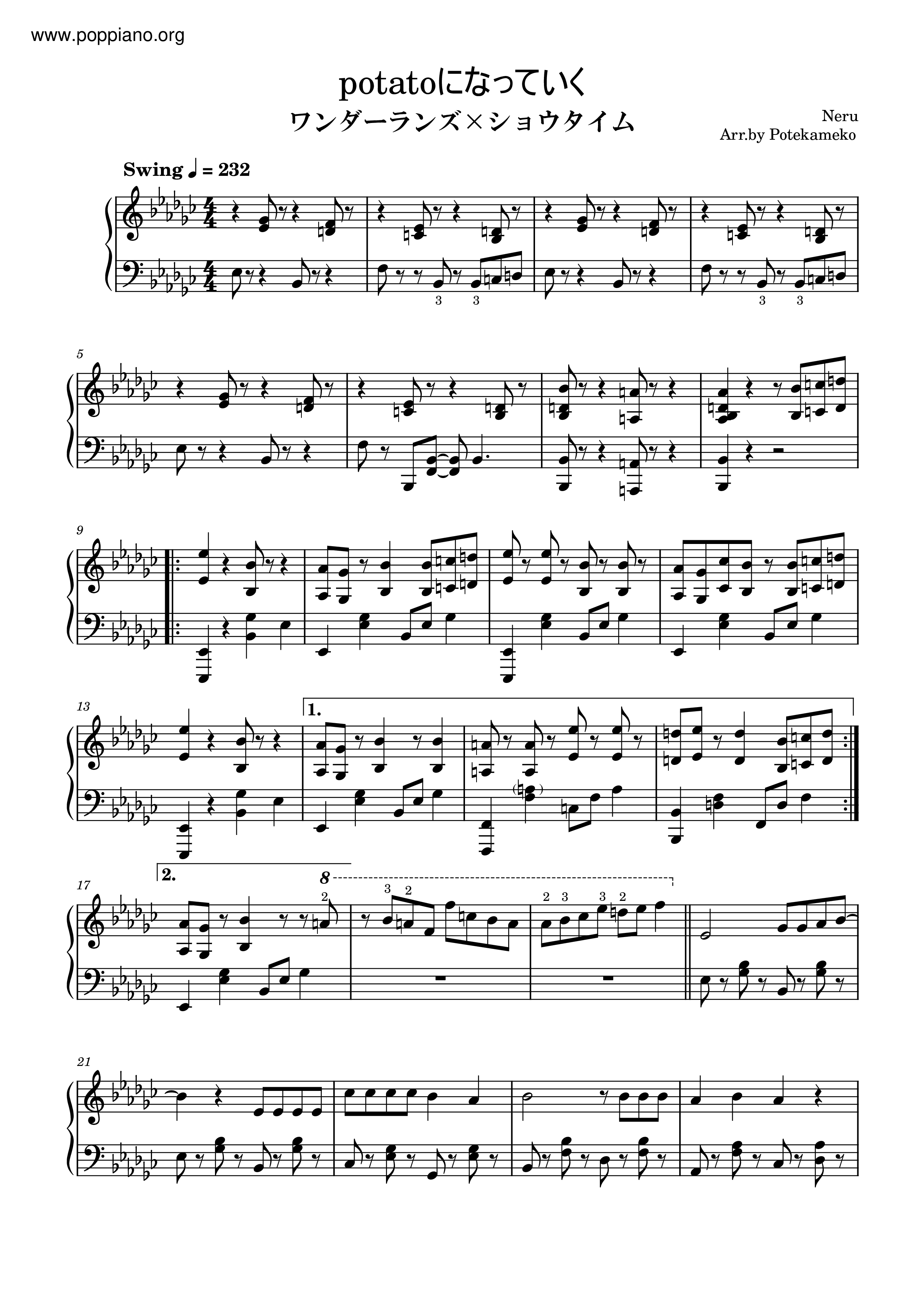 Hatsune Miku-Wonderlands Showtime Sheet Music pdf, - Free Score Download ★