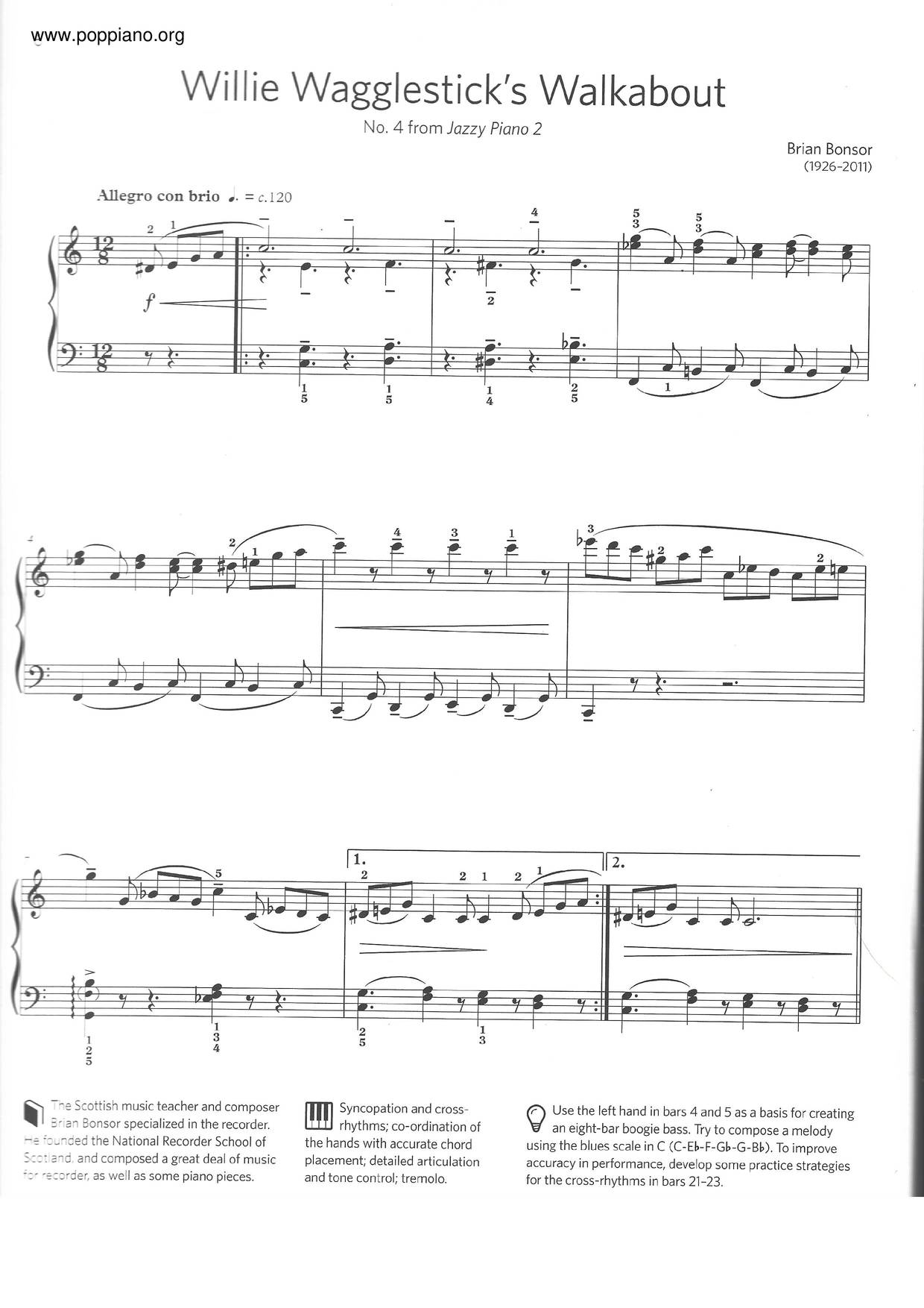 Brian Bonsor-Willie Wagglestick's Walkabout Sheet Music pdf, - Free ...