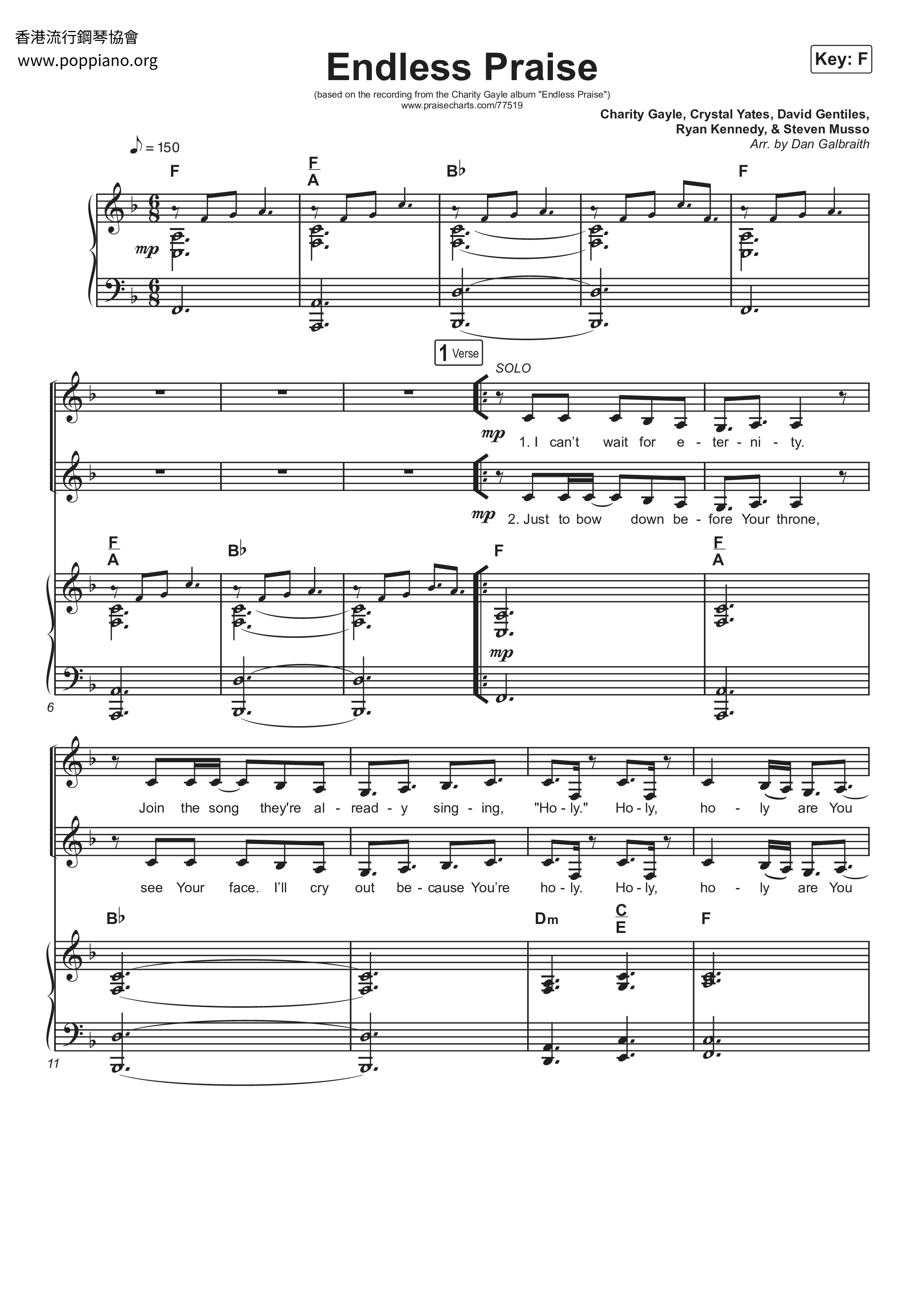 Spiritual-Endless Praise Sheet Music pdf, - Free Score Download ★