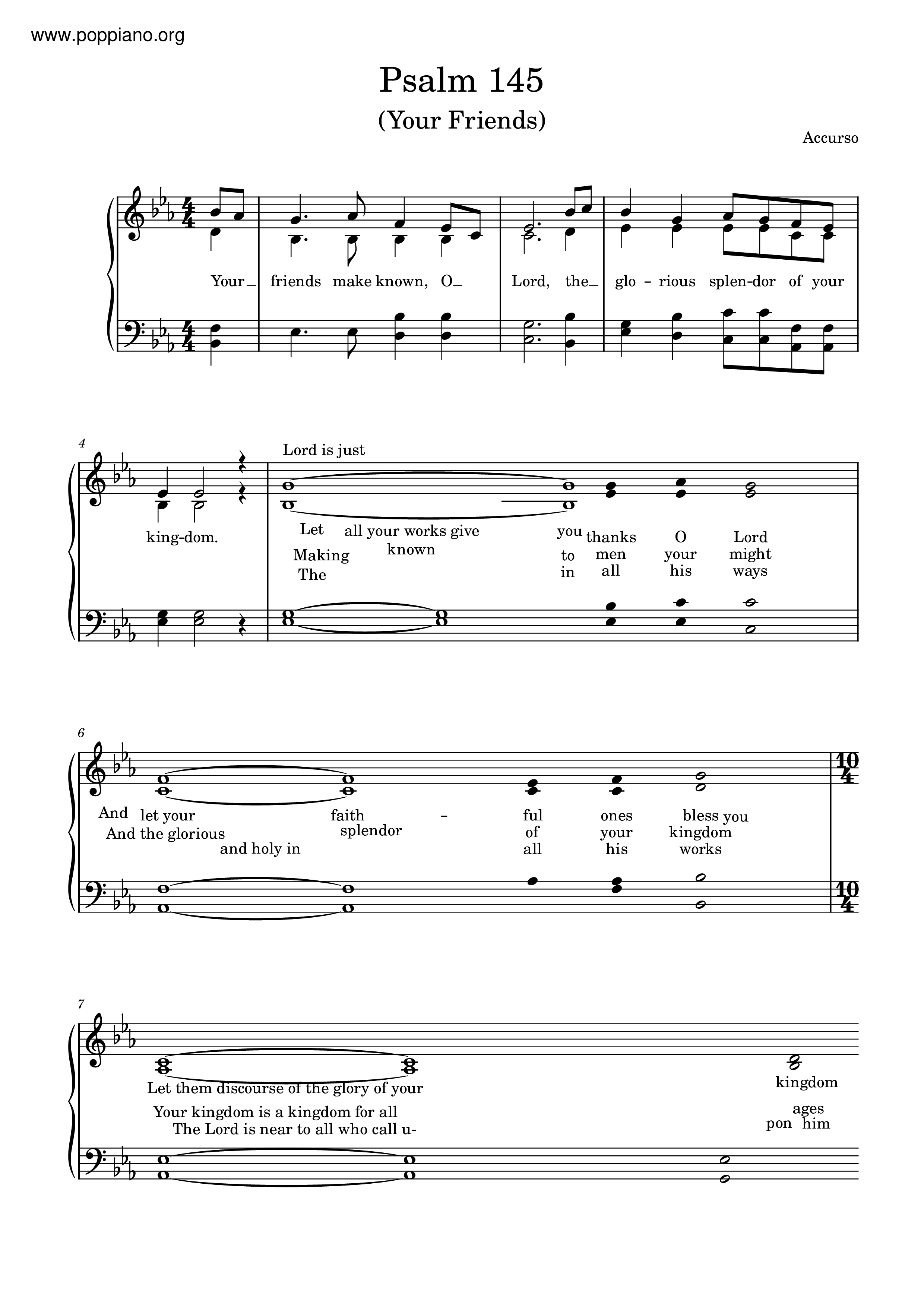 Spiritual-Psalm 145 Sheet Music pdf, - Free Score Download ★