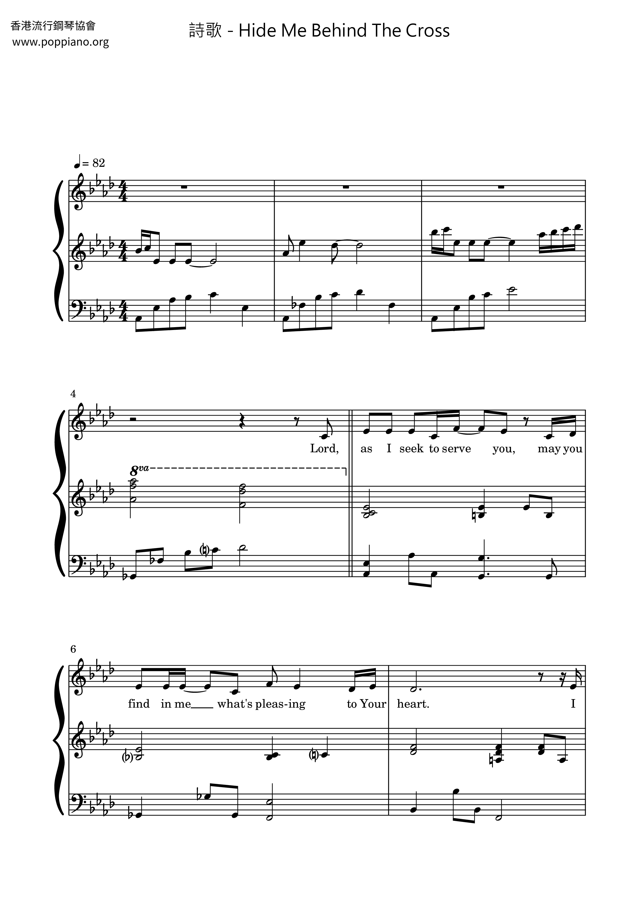 Spiritual-Hide Me Behind The Cross Sheet Music pdf, - Free Score Download ★