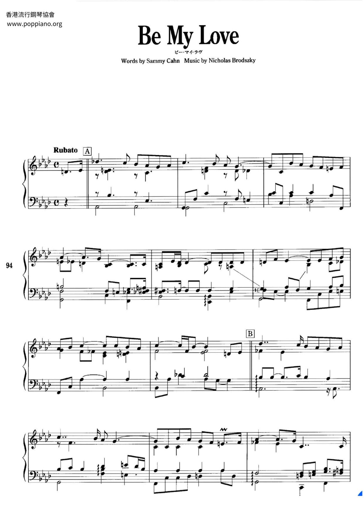 Keith Jarrett Be My Love Sheet Music Pdf Free Score Download ★