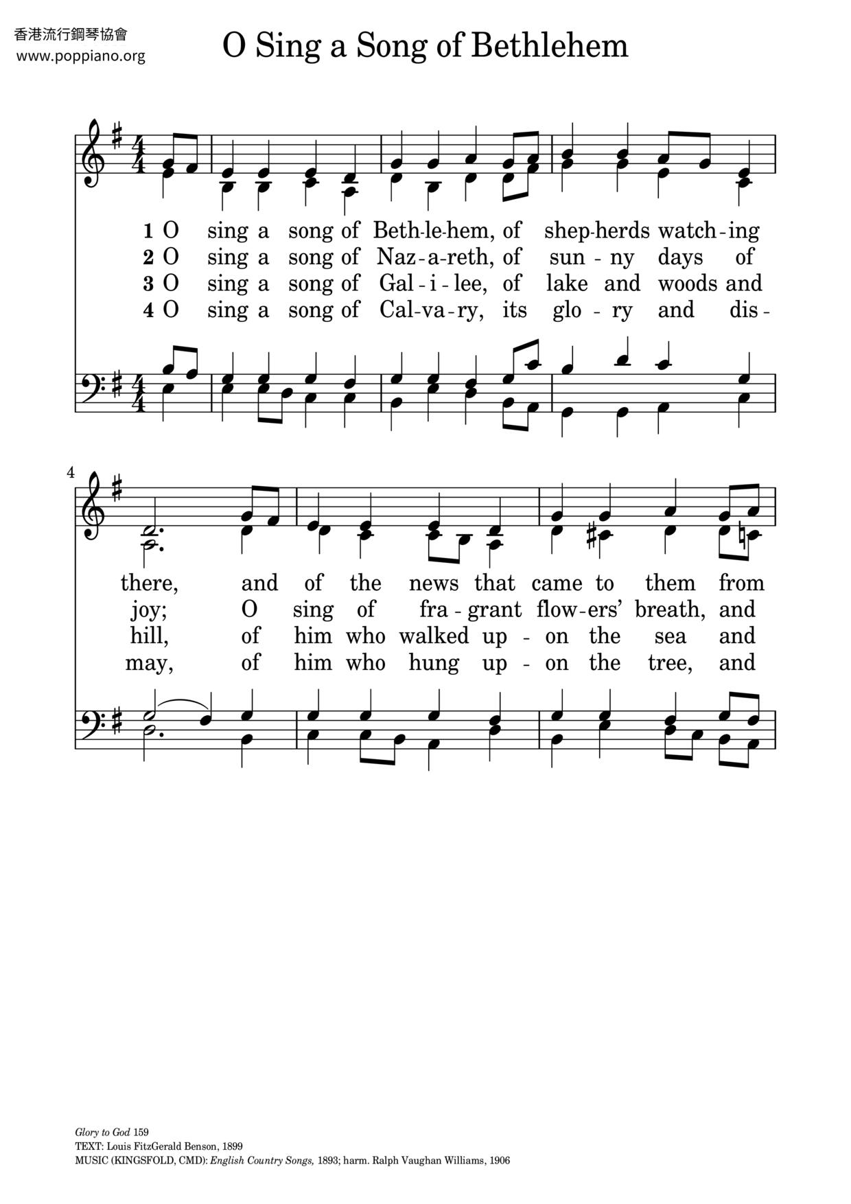 Spiritual-O Sing A Song Of Bethlehem Sheet Music pdf, - Free Score ...