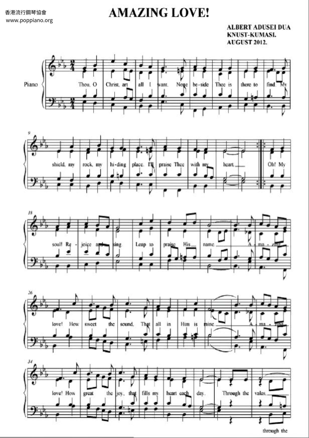 Spiritual-Amazing Love Sheet Music pdf, - Free Score Download ★