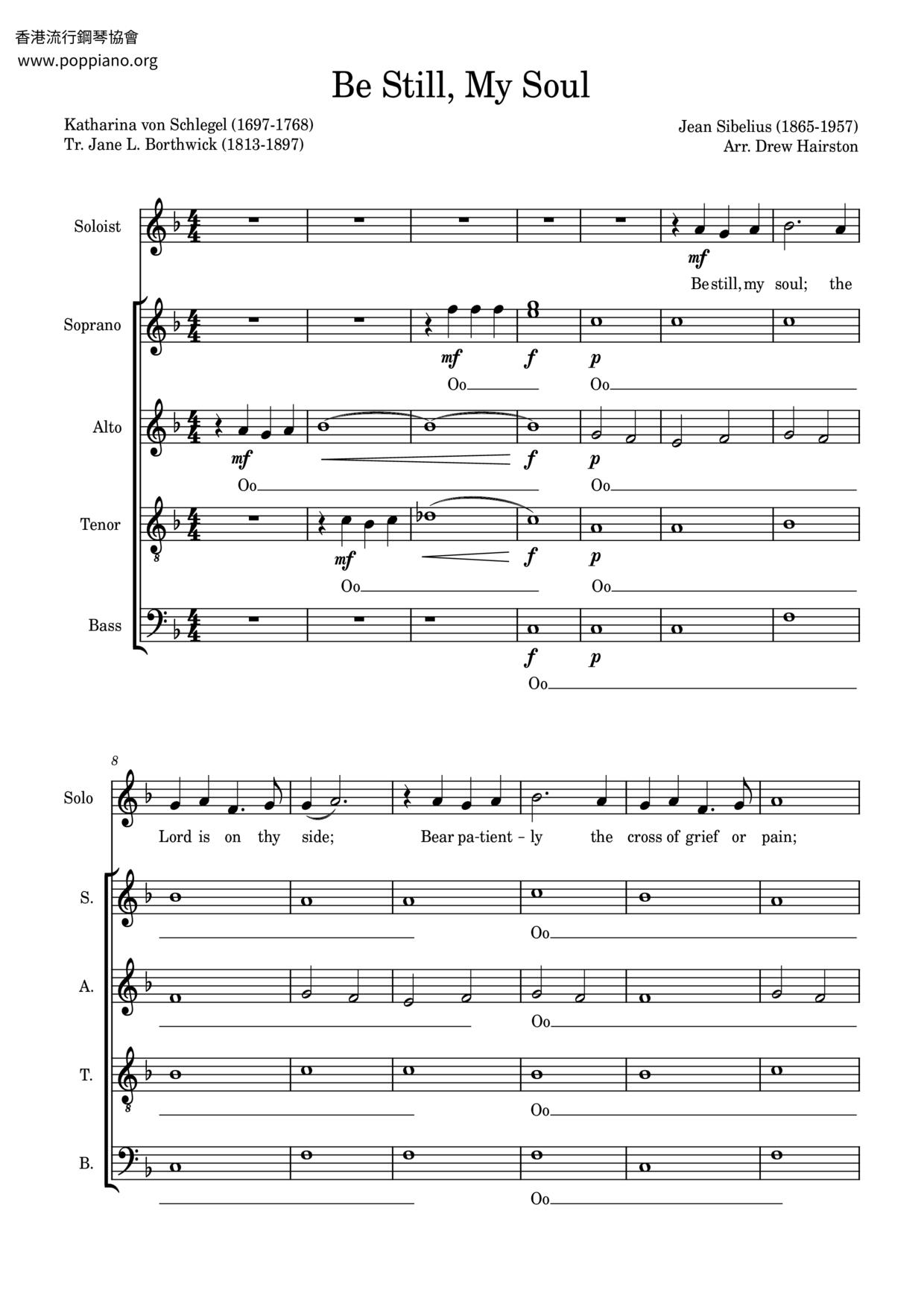 Spiritual-Be Still, My Soul Sheet Music pdf, -ビー・スティル、マイ・ソウル 악보 - Free ...