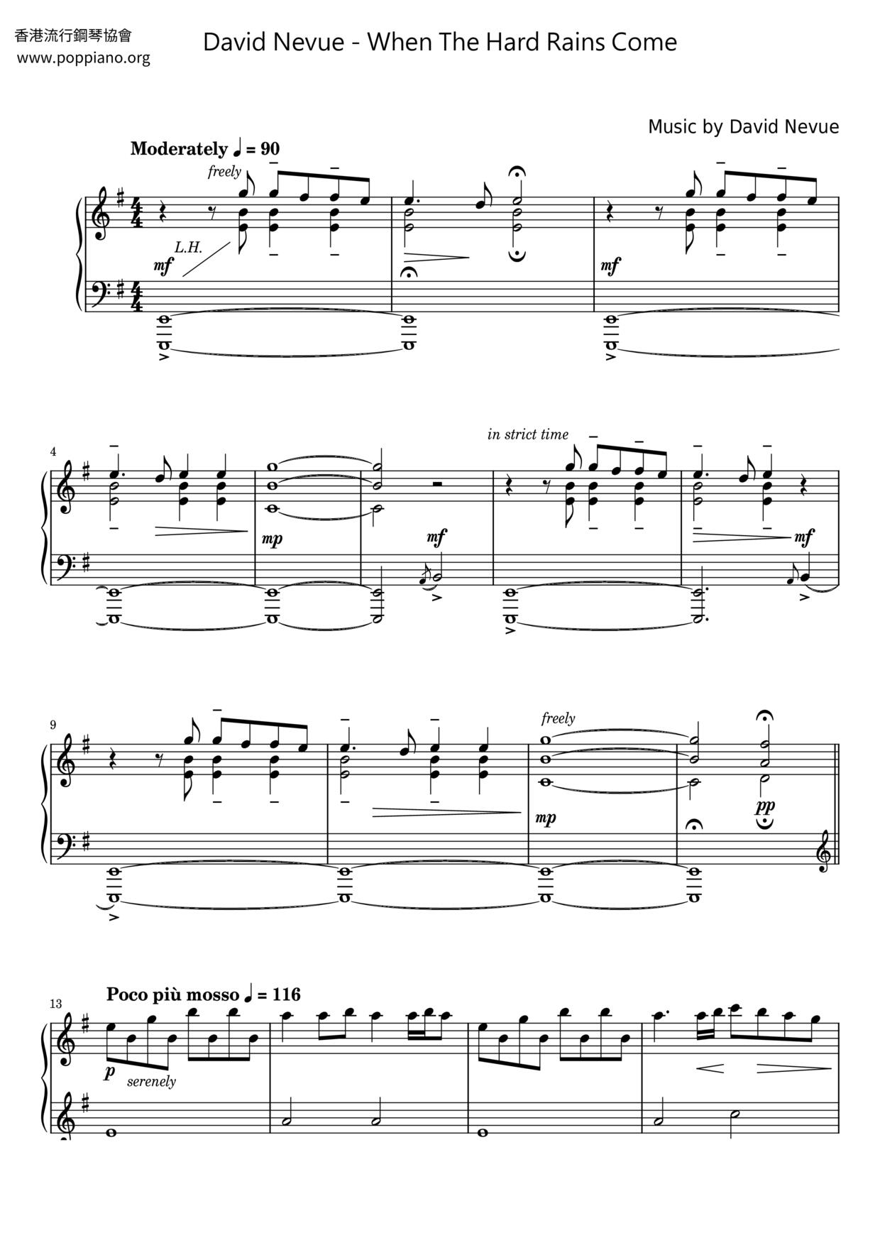 David Nevue-When The Hard Rains Come Sheet Music pdf, - Free Score ...
